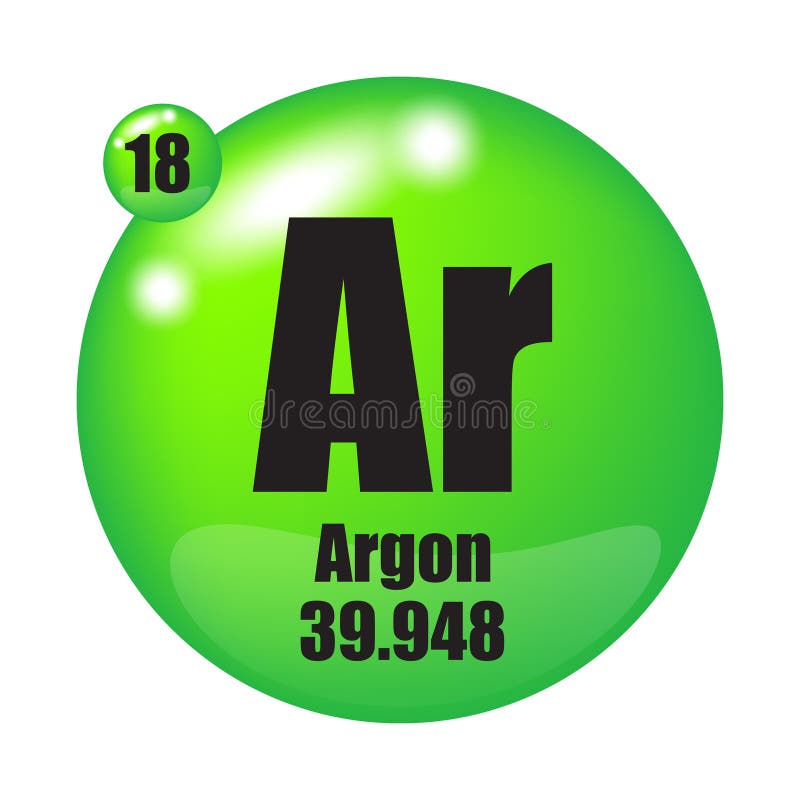 Argon Ar, Element Symbol from Periodic Table Series Stock Illustration ...