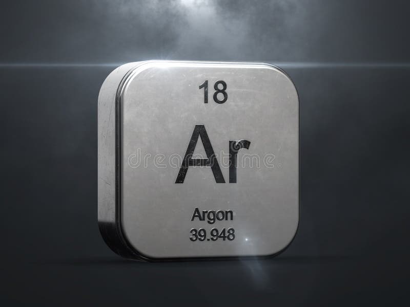 Argon Element from the Periodic Table Stock Illustration - Illustration ...