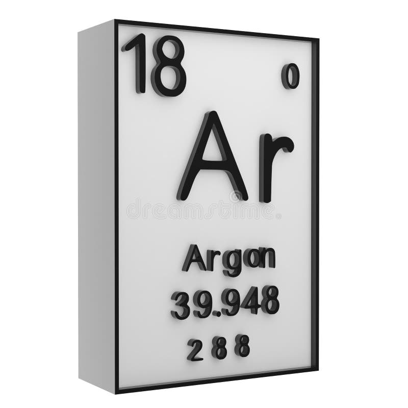 Argon,Phosphorus on the Periodic Table of the Elements on White ...