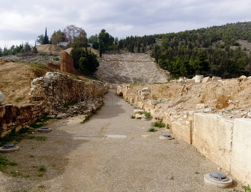 The Argos Theater stock image. Image of classic, column - 17479985