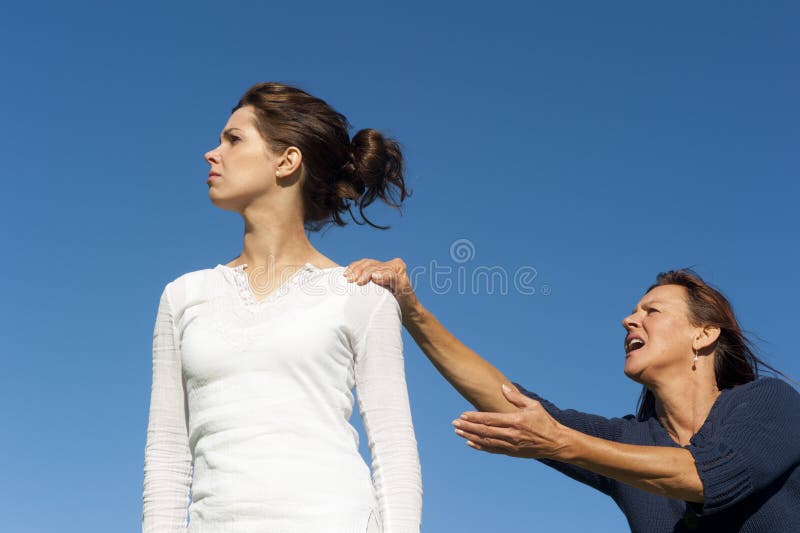 Two Generations Mother Daughter Fighting Stock Photos - Free & Royalty ...