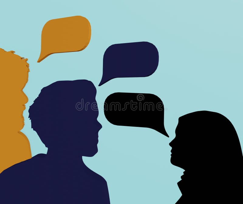 Speaking Side View Stock Illustrations – 194 Speaking Side View Stock ...