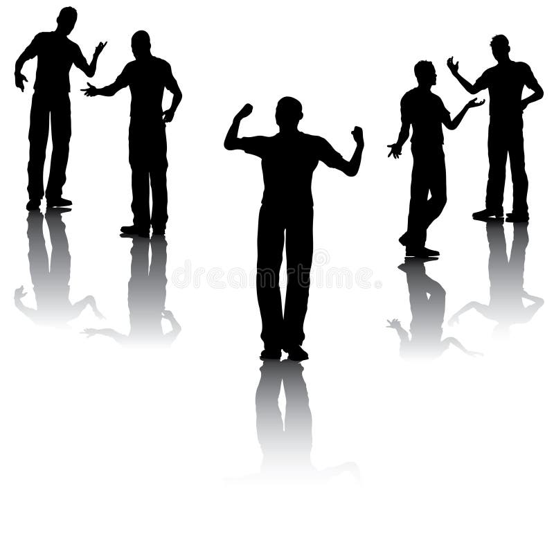 Arguing scenes stock vector. Illustration of stress, aggressive - 9134313