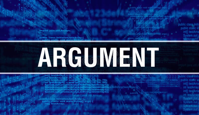 Argument with Digital Java Code Text. Argument and Computer Software ...