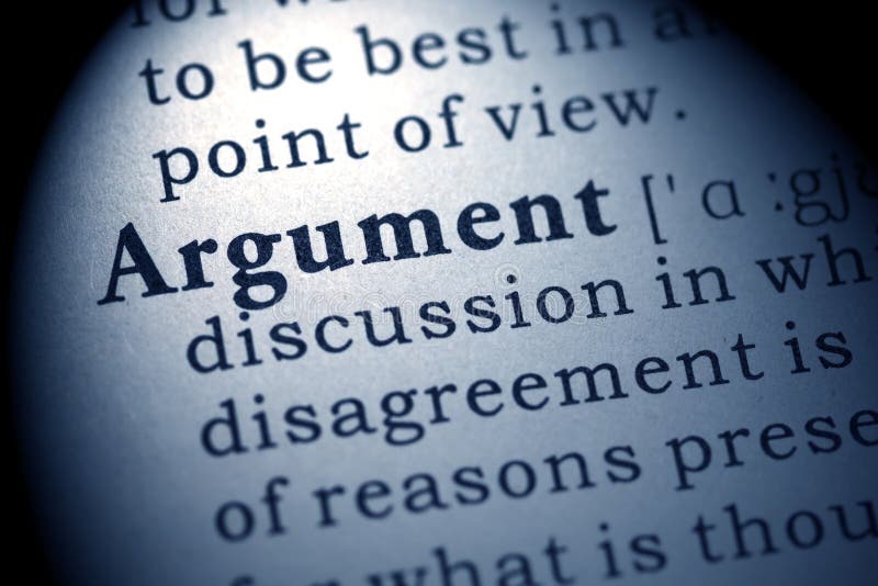 Definition of the Word Argument Stock Image - Image of fake, text ...