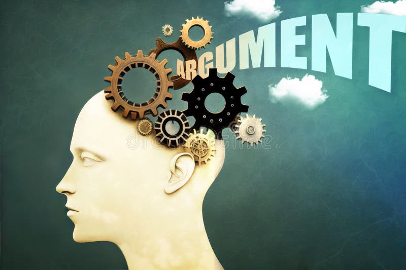 Argument that Occupies Human Mind Stock Illustration - Illustration of ...