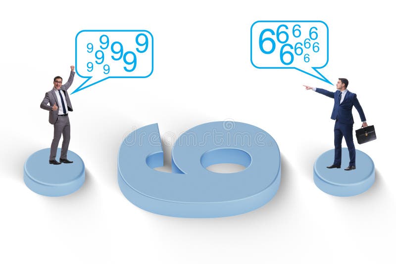 Argument Over the Numbers 9 and 6 Stock Image - Image of opinion ...
