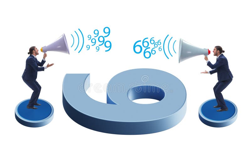 Argument Over the Numbers 9 and 6 Stock Photo - Image of ambiguity ...