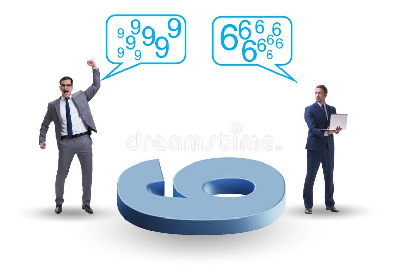 Argument Over the Numbers 9 and 6 Stock Photo - Image of opinion, idea ...