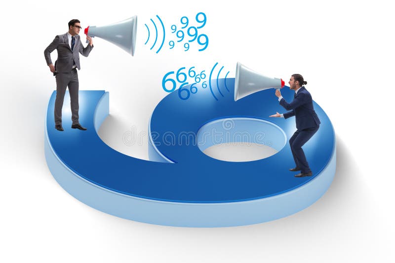 Argument Over the Numbers 9 and 6 Stock Photo - Image of beliefs ...