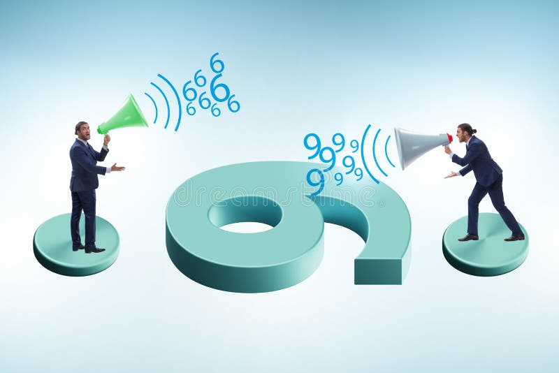 Argument Over the Numbers 9 and 6 Stock Photo - Image of idea, nine ...