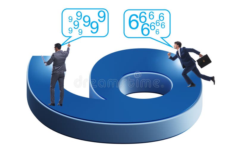 Argument Over the Numbers 9 and 6 Stock Photo - Image of argue, concept ...