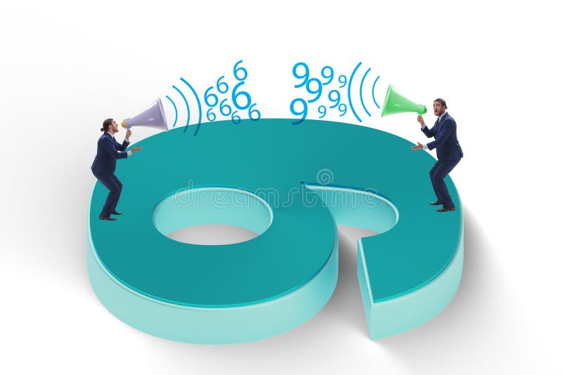 Argument Over the Numbers 9 and 6 Stock Photo - Image of expression ...