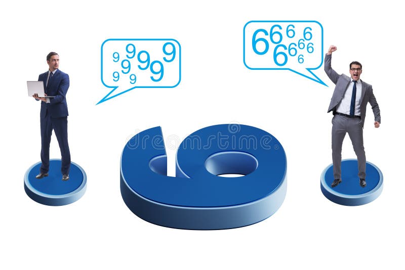 Argument Over the Numbers 9 and 6 Stock Photo - Image of view, manager ...