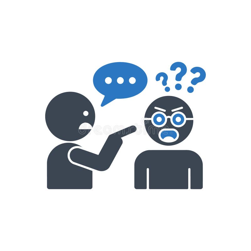 Argument between People Icon Stock Illustration - Illustration of sign ...