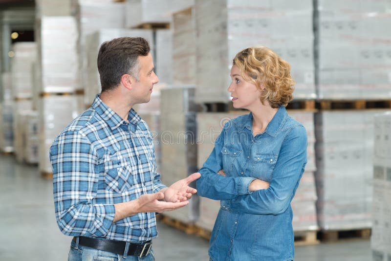 Worker Driver at Warehouse Forklift Stock Photo - Image of cardboard ...