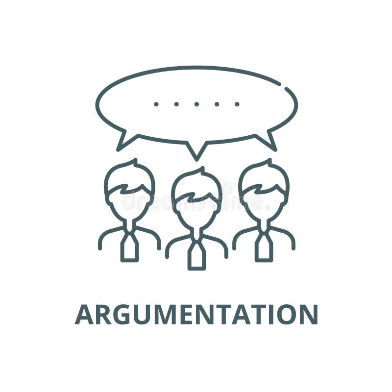 Argumentation Vector Line Icon, Linear Concept, Outline Sign, Symbol ...