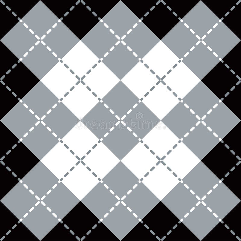 Argyle Design in Grey, White and Black Stock Vector - Illustration of ...