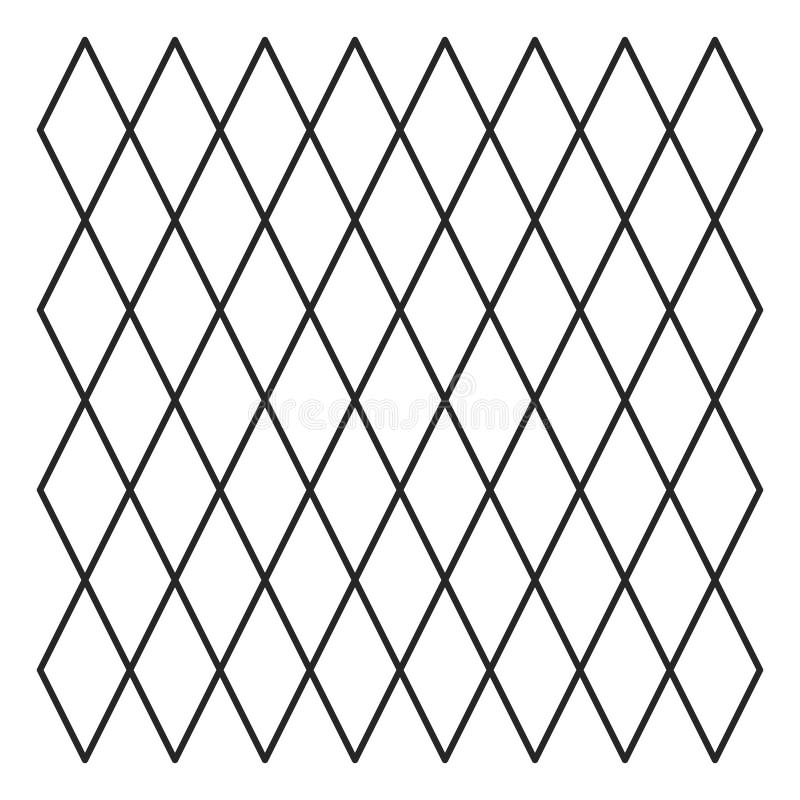 Argyle Diamond Seamless Pattern Vector Line Drawing Stock Vector ...