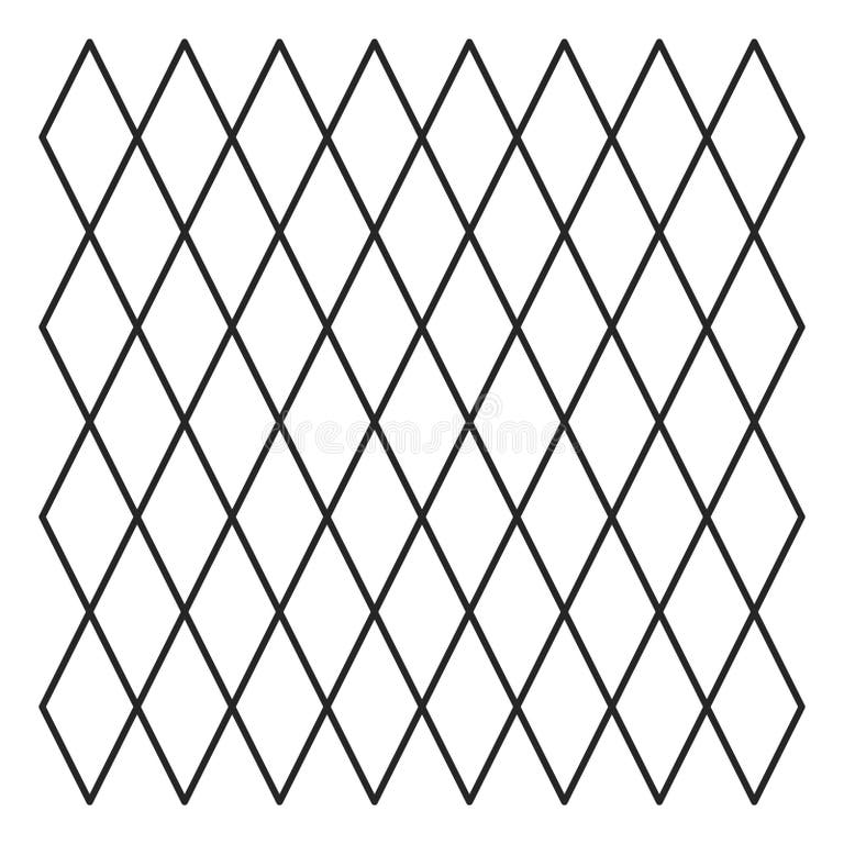 Argyle Diamond Seamless Pattern Vector Line Drawing Stock Vector ...