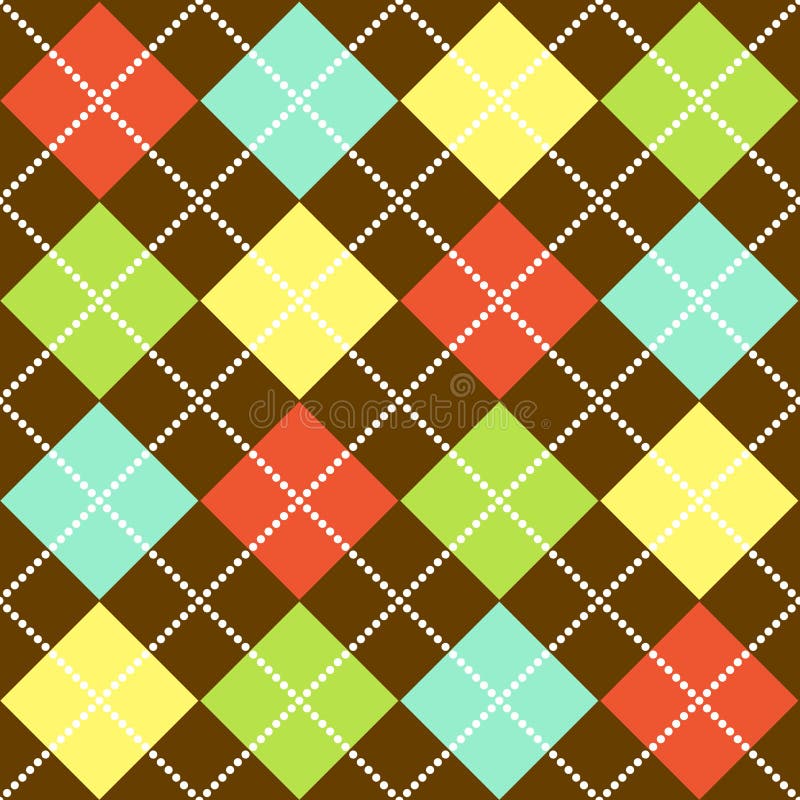 Brown and Blue Argyle stock illustration. Illustration of scrapbook ...