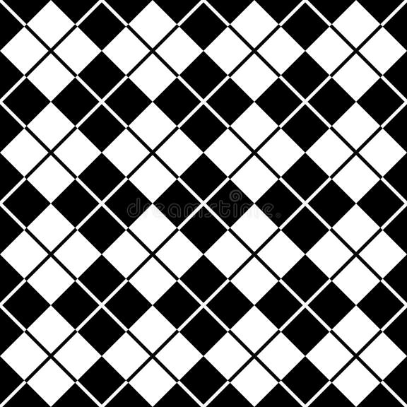 Argyle Pattern_Black-White stock vector. Illustration of cotton - 3723259