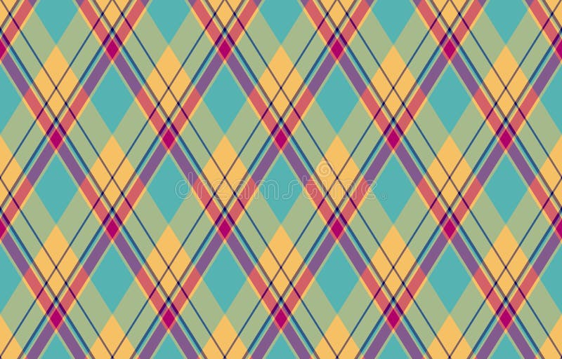 Geometric Harlequin Patterns with Rhombus Grid Stock Illustration ...