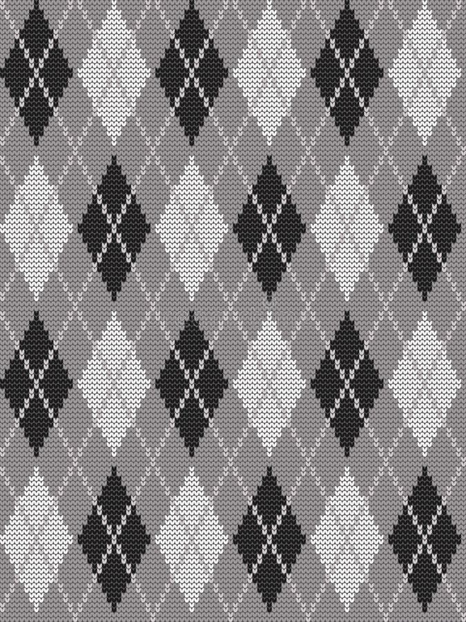 Argyle Print. Seamless Knitted Pattern with Rhombuses Stock Vector ...