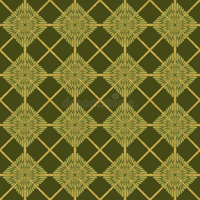 Argyle Repeat Pattern with Gold Accents Stock Illustration ...
