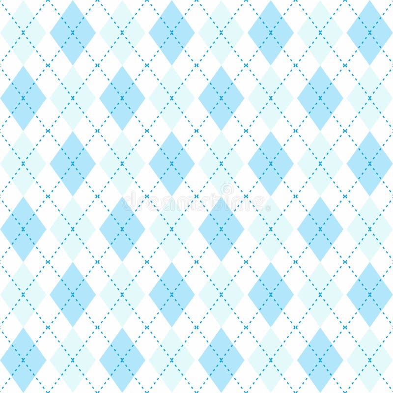 Argyle Seamless Pattern in Light Blue Colors. Fabric Texture Background ...