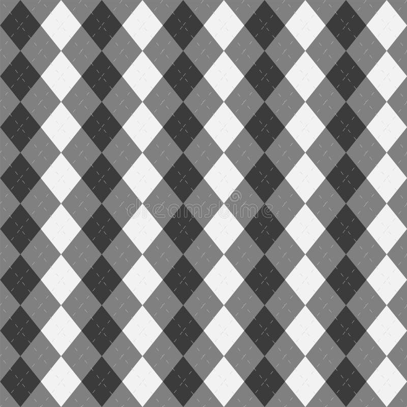 Argyle Pattern_Black-White stock vector. Illustration of cotton - 3723259