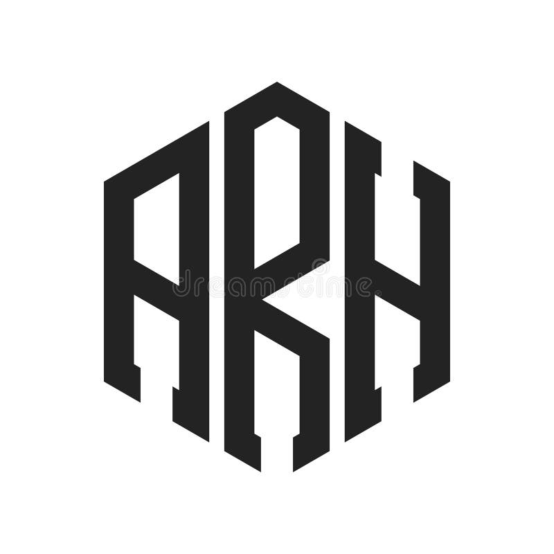 ARH Logo Design. Initial Letter ARH Monogram Logo Using Hexagon Shape ...