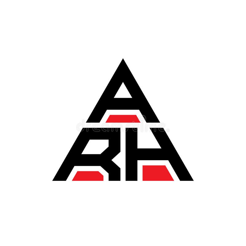 ARH Triangle Letter Logo Design with Triangle Shape. ARH Triangle Logo ...