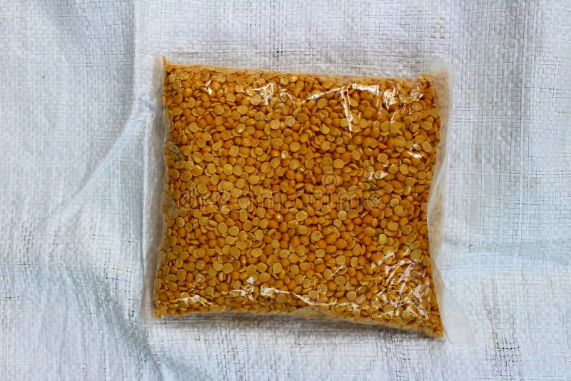 Arhar Ki Dal in Plastic Packet Stock Photo - Image of food, uncooked ...