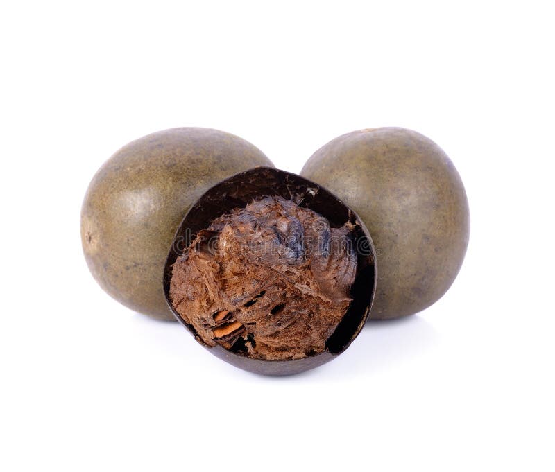 Arhat Fruit, Buddha Fruit, Monk Fruit or Longevity Fruit on White Stock ...