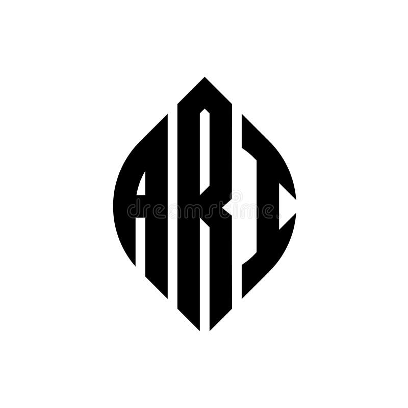 ARI Circle Letter Logo Design with Circle and Ellipse Shape. ARI ...
