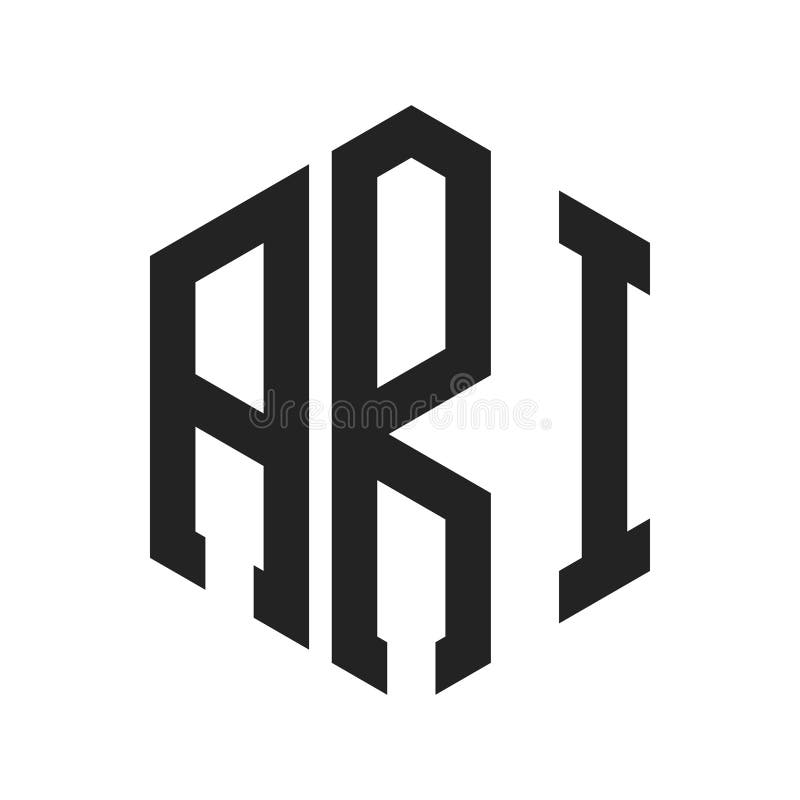 ARI Logo Design. Initial Letter ARI Monogram Logo Using Hexagon Shape ...