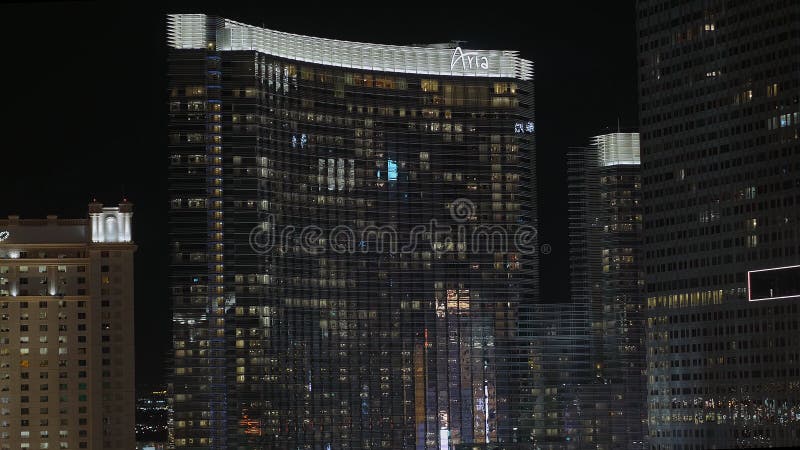 Aria Hotel Las Vegas by Night - LAS VEGAS-NEVADA, OCTOBER 11, 2017 ...