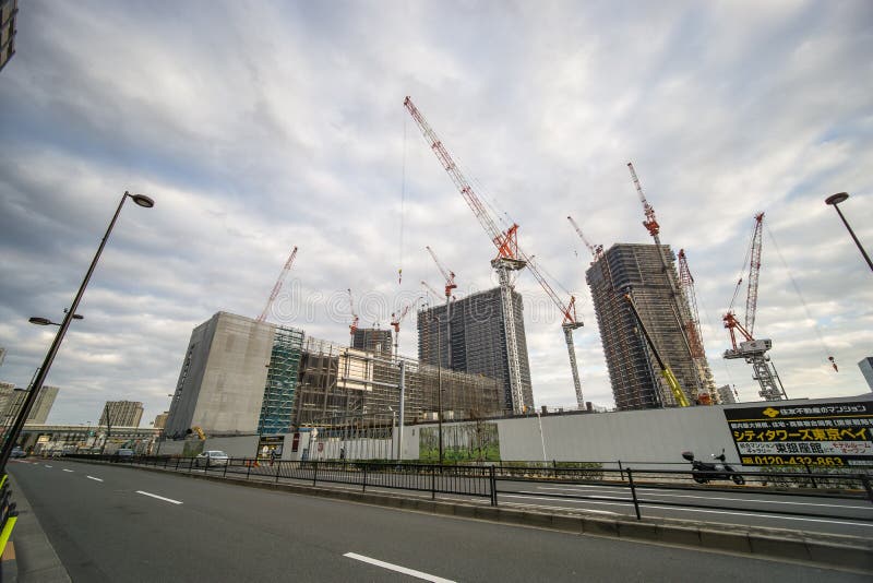 Ariake Garden Under Construction, Japan Tokyo Editorial Stock Photo ...