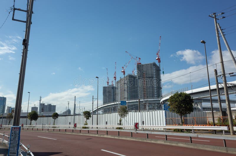 Ariake Garden Under Construction, Japan Tokyo Editorial Stock Image ...