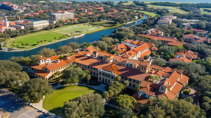 Arial Birds Eye View To the University Stock Image - Image of editorial ...
