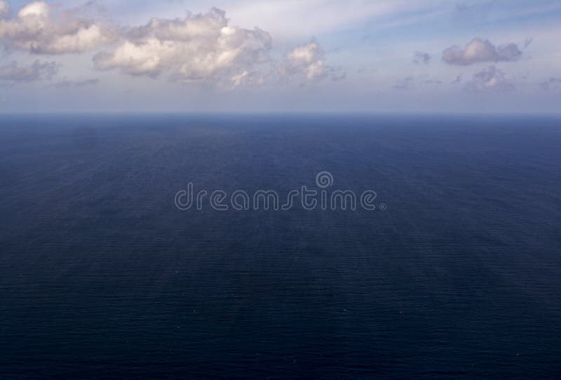 Aerial Ocean View from the Airplane Window Stock Image - Image of ...
