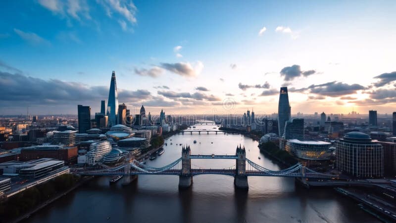 A Sweeping View of Tower Bridge and the London Skyline, Featuring the ...