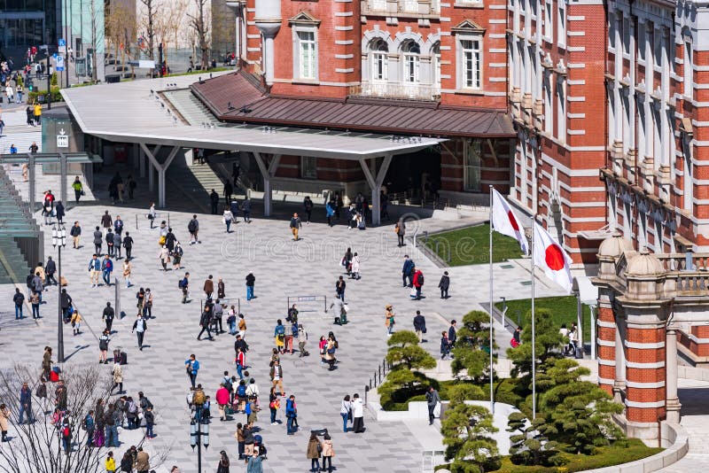 Arial View in Front of the Tokyo Station, Japan Editorial Image - Image ...