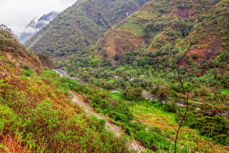 Arial View of Green Fields, Intag, Ecuador Stock Image - Image of ...