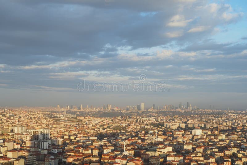Arial View of Istanbul Asian Side Urban Building Blocks Stock Photo ...