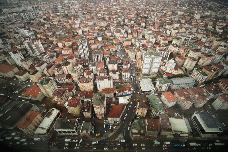 Arial View of Istanbul Asian Side Urban Building Blocks Editorial Stock ...