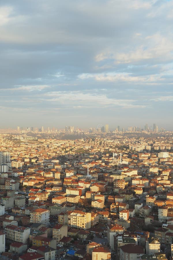 Arial View of Istanbul Asian Side Urban Building Blocks Stock Photo ...