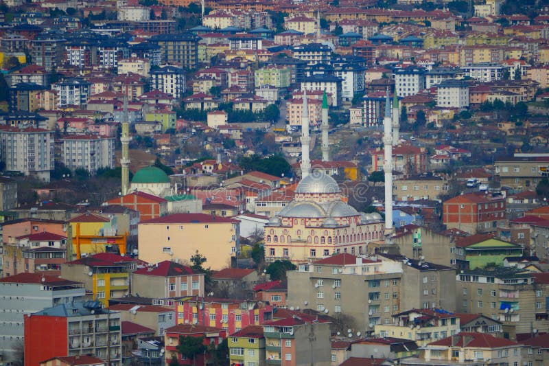 Arial View of Istanbul Asian Side Urban Building Blocks Stock Photo ...