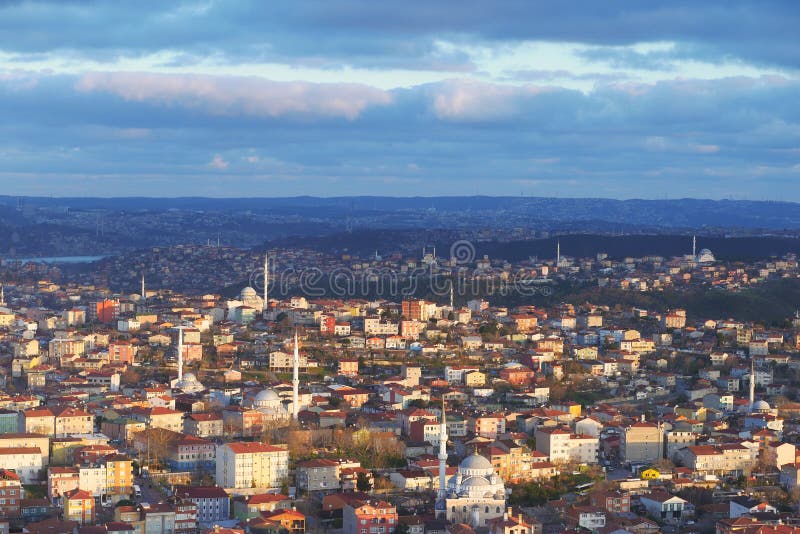 Arial View of Istanbul Asian Side Urban Building Blocks Stock Photo ...